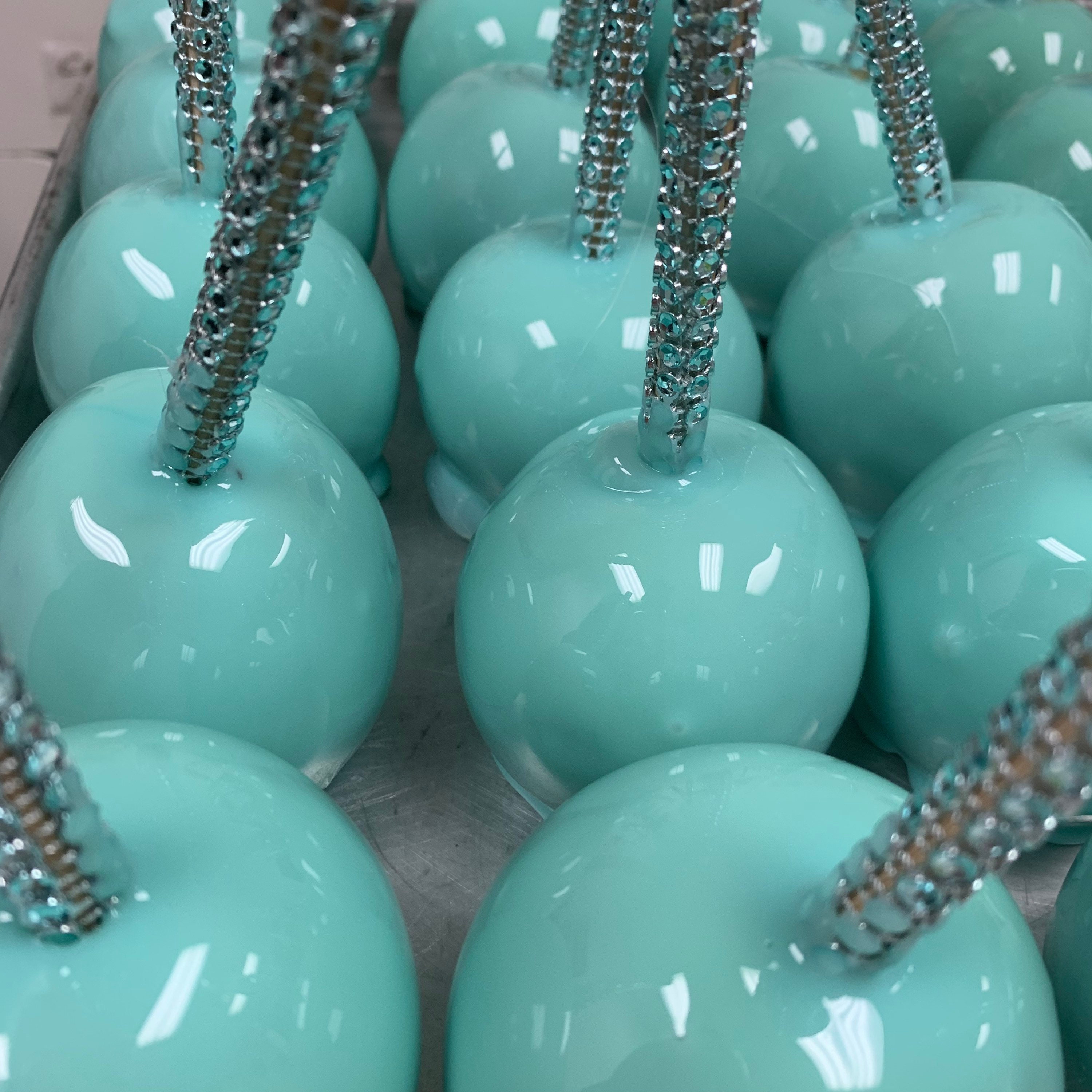 Baby Blue Hard Candy Apples 1 Dozen - Etsy