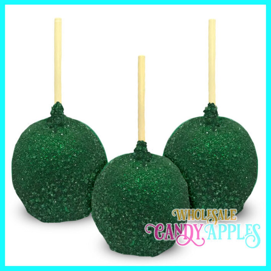 Green Sugar Crystal Candy Apple 1 Dozen - Etsy