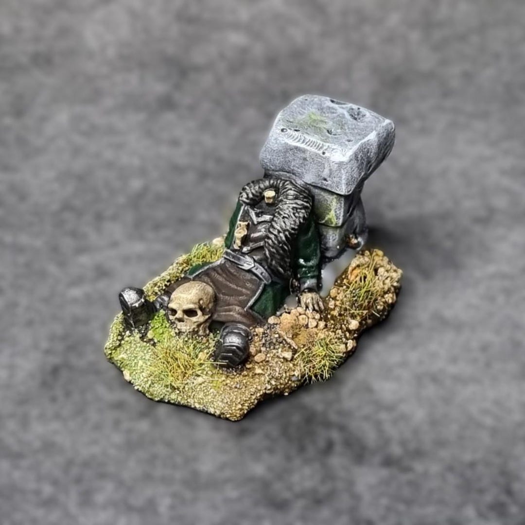 Painted Dead Dwarf Warrior. Dnd, RPG Wargames Pathfinder Frostgrave, D ...