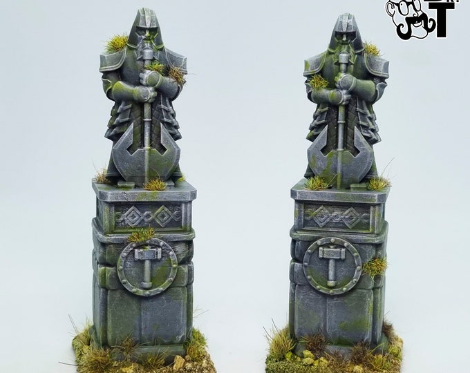 Stone Statues Dwarf Kingdoms / Palace Pillars / Reaper Painted Terrain ...