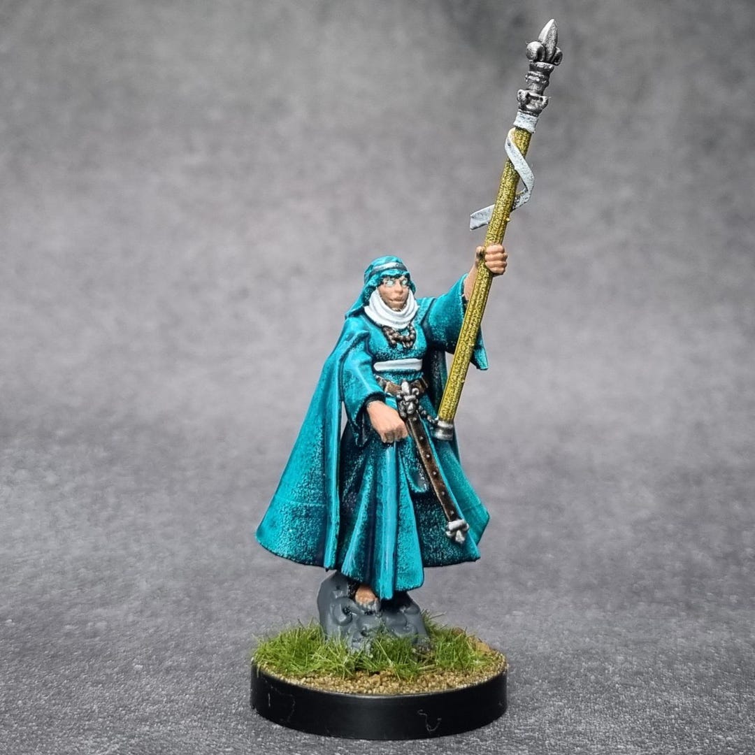 Painted Lake Priestess, Dnd. RPG Wargames Pathfinder Frostgrave. Hero D ...