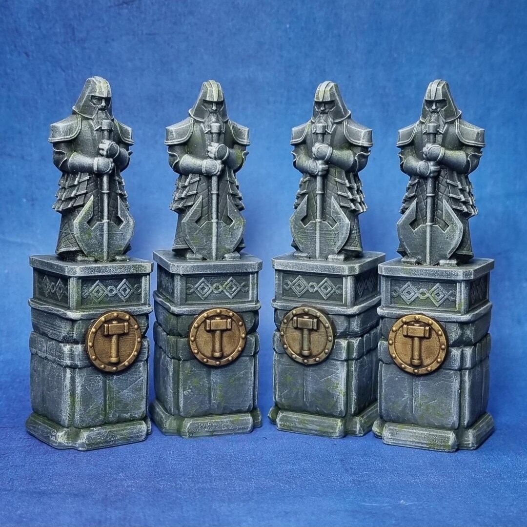 Dwarf Kingdoms Stone Statue Painted, Dnd, RPG Wargames Pathfinder ...