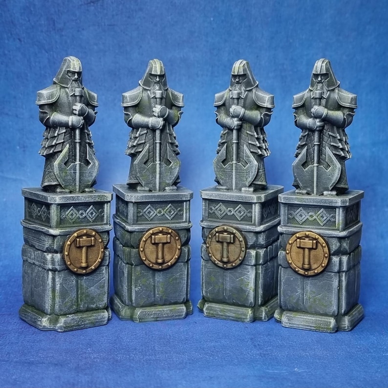 Dwarf Kingdoms Stone Statue Painted, Dnd, RPG Wargames Pathfinder ...