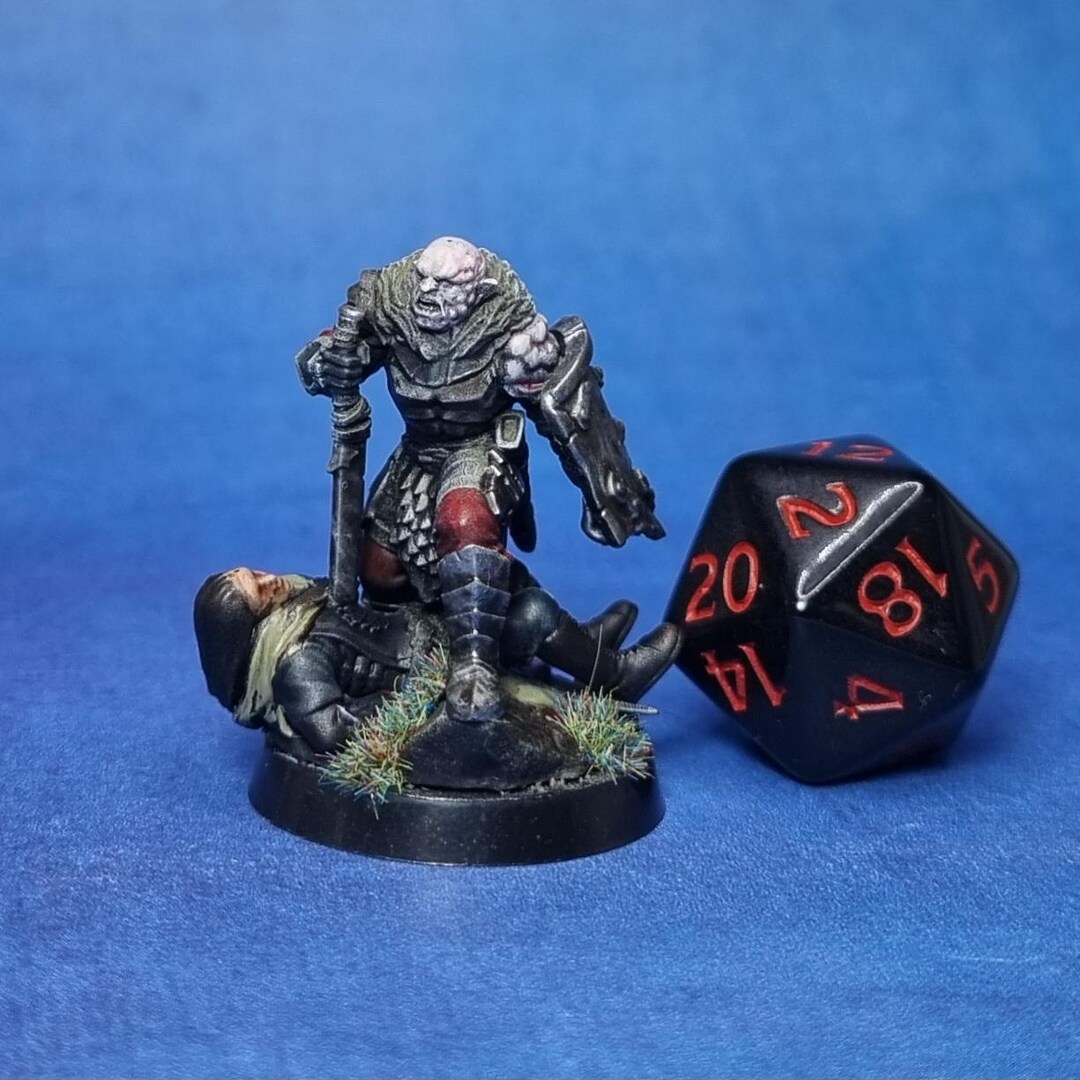 Orc Commander Captain Painted, Dnd, RPG Wargames Pathfinder Frostgrave ...