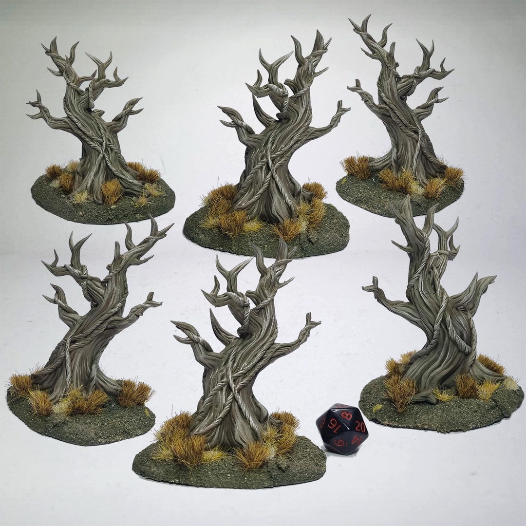 Painted Dead Trees, Haunted Dead Forest. Dnd, RPG Wargames Pathfinder ...