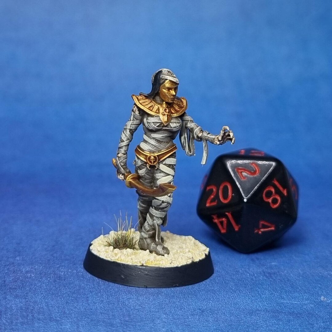 Female Warrior Mummy With Mask Painted, Dnd, RPG Wargames Pathfinder ...