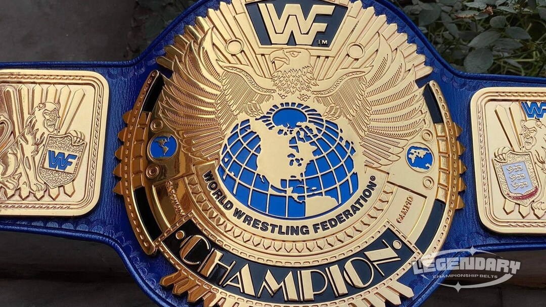 WWF Big Eagle Block Logo World Wrestling Championship Title Belt Hand ...