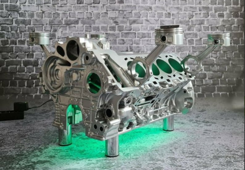 Mercedes 4.0l Bi Turbo 63 GTS AMG V8 Engine Block Coffee Table Block ...