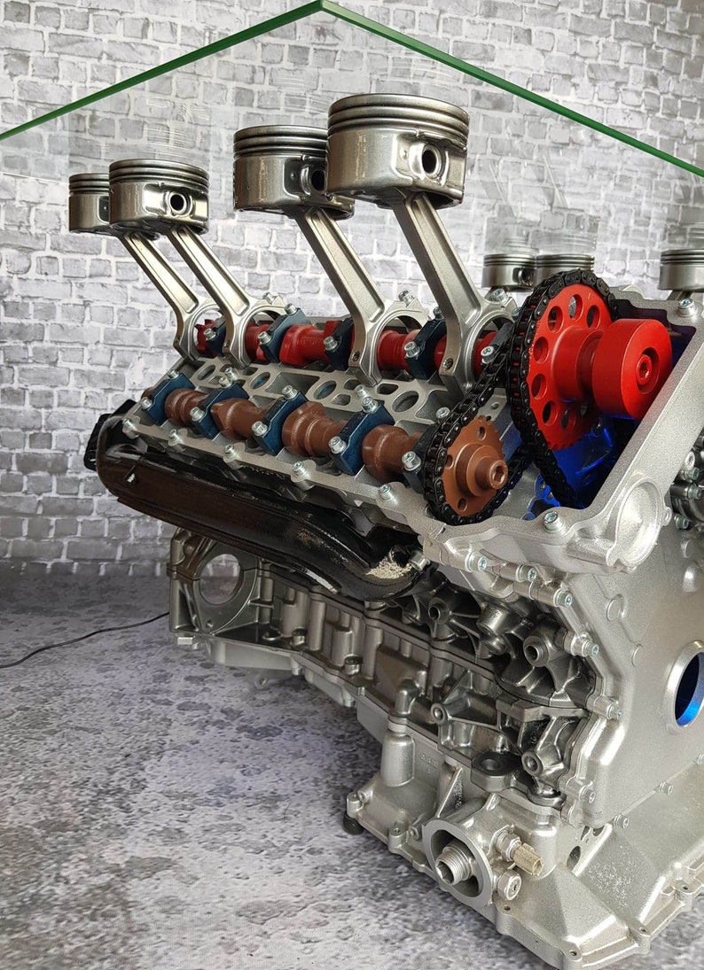 Jaguar 3.2l V8 Engine Coffee Table Block Motortisch Tisch Motorblock ...