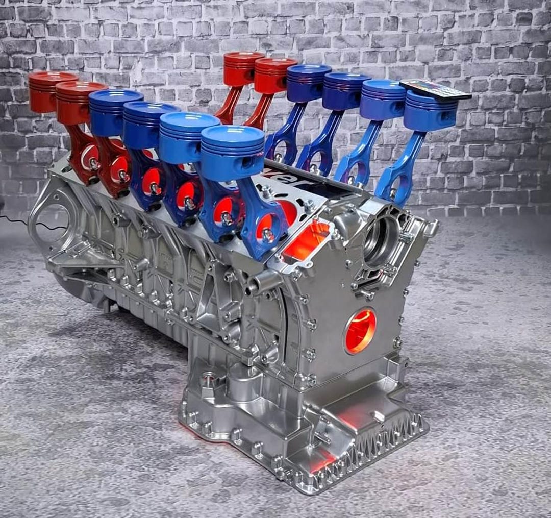 BMW 5.0l 750 V12 Mpower Engine Block Coffee Table Block Motortisch ...