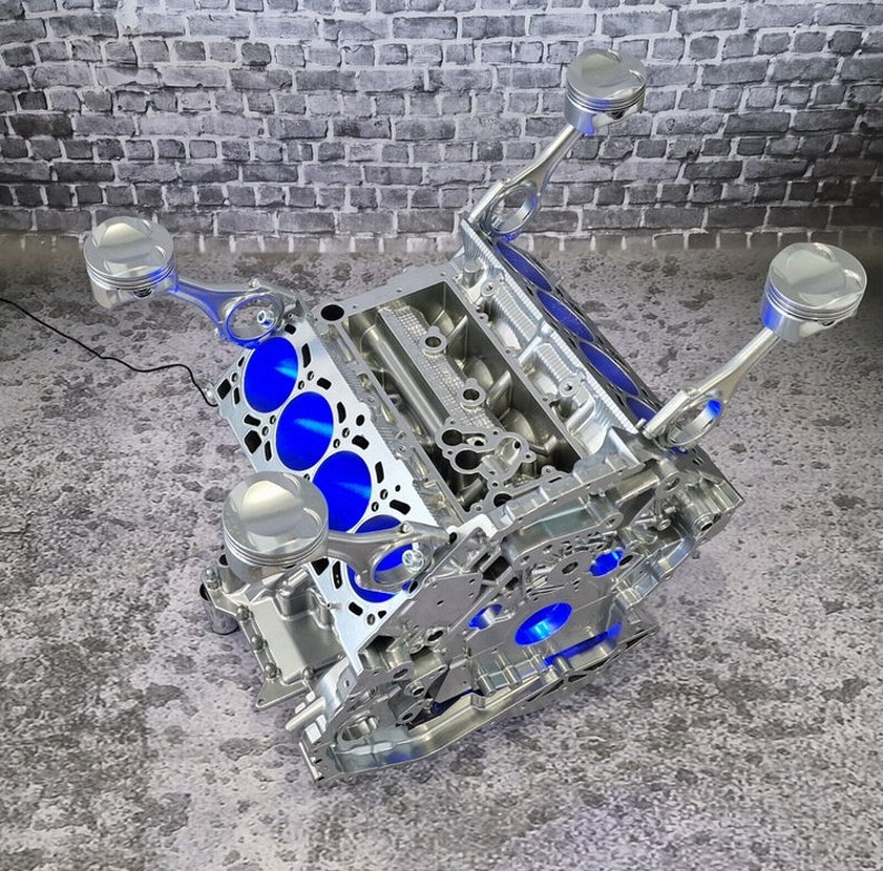 Audi A6 RS6 S6 4.2l V8 Engine Block Coffee Table Block Motortisch Tisch ...