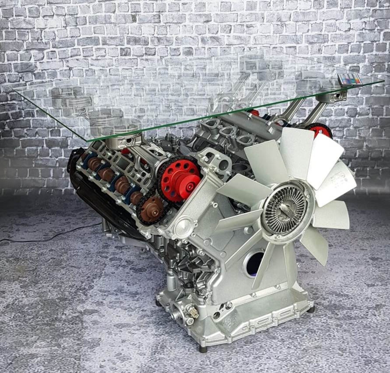 Jaguar 3.2l V8 Engine Coffee Table Block Motortisch Tisch Motorblock ...