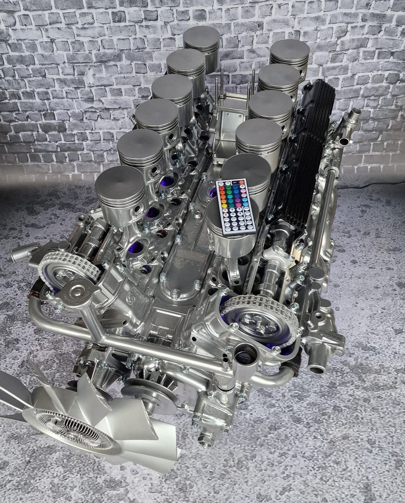 Jaguar XJ12 V12 E-TYPE Engine Coffee Table Block Motortisch Tisch ...
