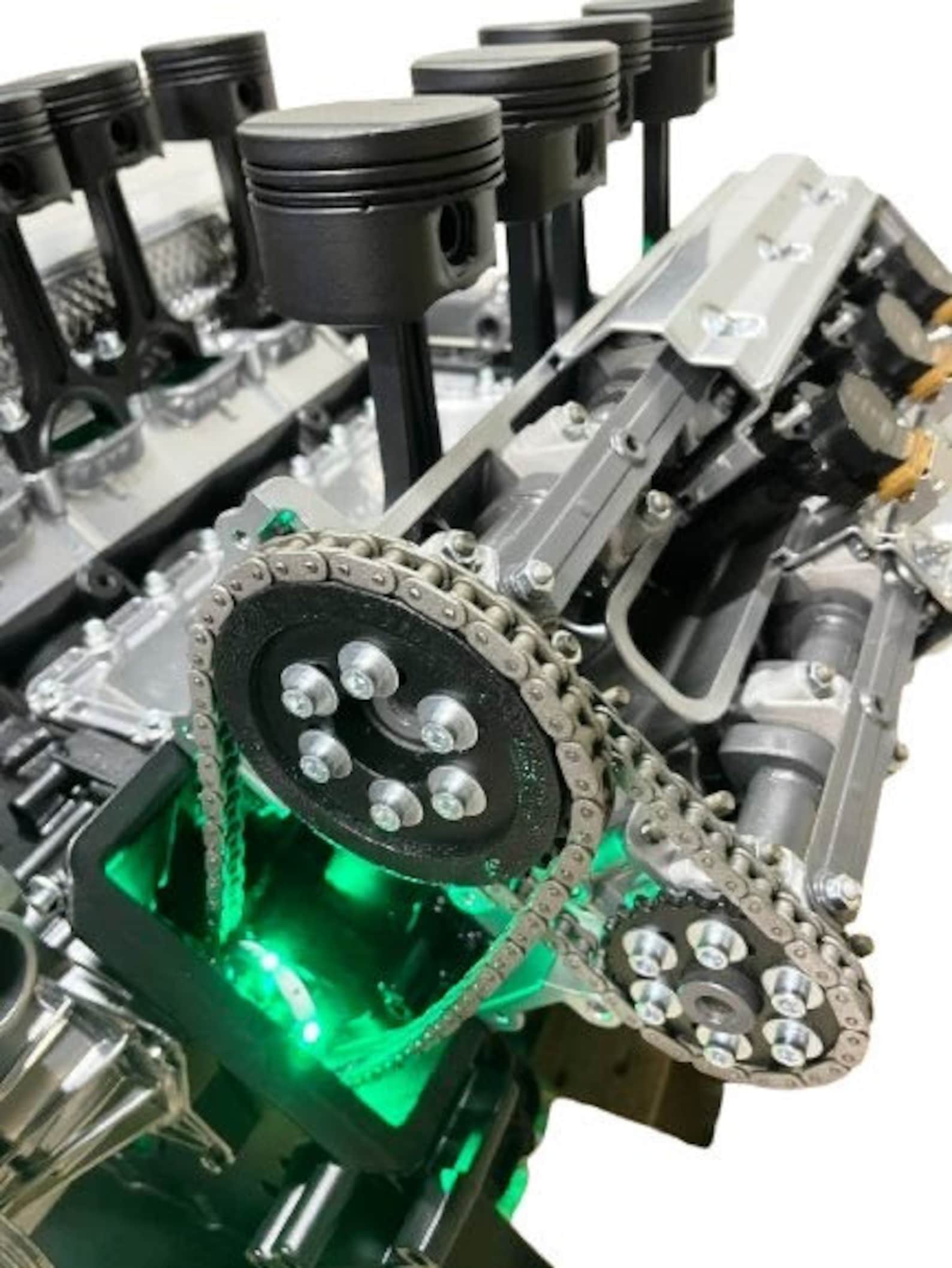 BMW V8 ALPINA Mpower Engine Coffee Table Block Motortisch Tisch ...