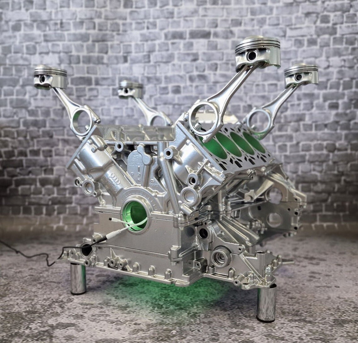 Audi A6 RS6 S6 4.2l V8 Engine Block Coffee Table Block Motortisch Tisch ...
