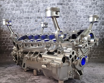 Jaguar XJ12 V12 E-TYPE Engine Coffee Table Block Motortisch Tisch ...