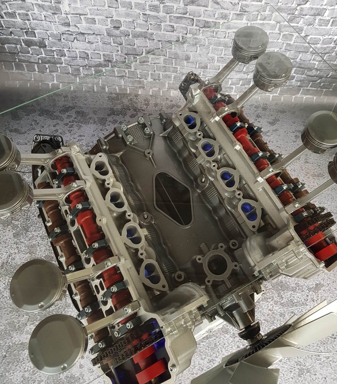 Jaguar 3.2l V8 Engine Coffee Table Block Motortisch Tisch Motorblock ...