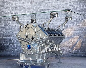 Mercedes 4.3l, 5.0l S500 V8 AMG Engine Coffee Table Block Motortisch ...