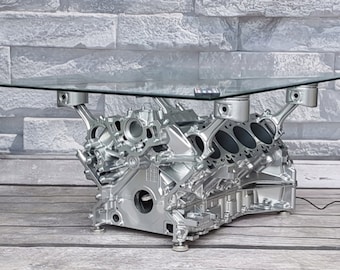 Audi A6 RS6 S6 4.2l V8 Engine Block Coffee Table Block Motortisch Tisch ...