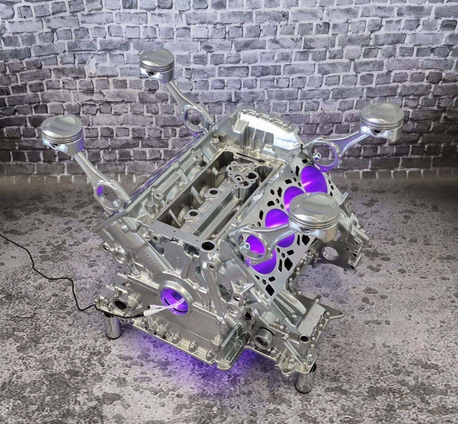 Audi A6 RS6 S6 4.2l V8 Engine Block Coffee Table Block Motortisch Tisch ...