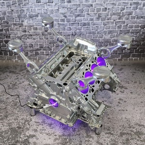 Audi A6 RS6 S6 4.2l V8 Engine Block Coffee Table Block Motortisch Tisch ...