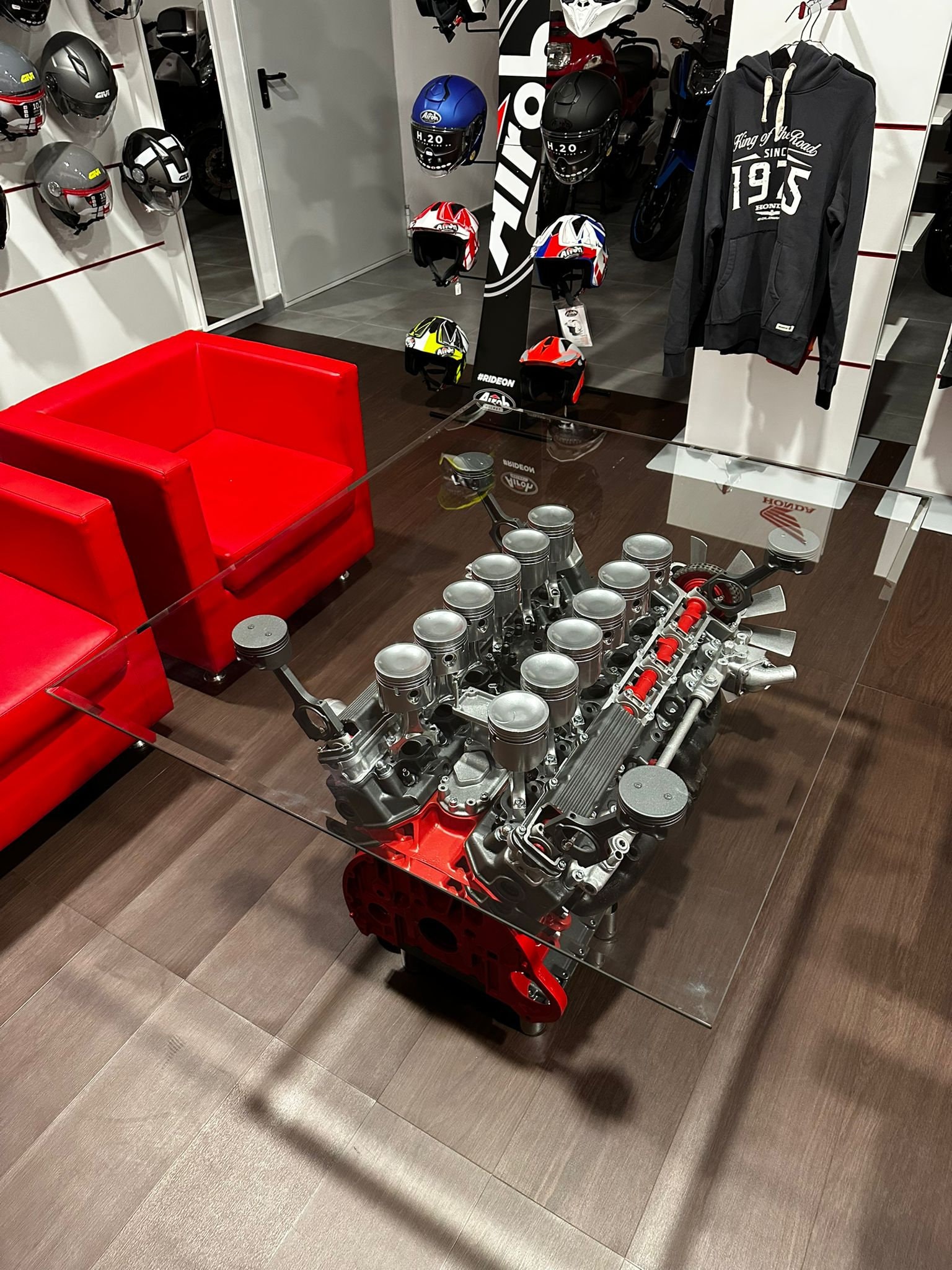 Jaguar XJ12 V12 Engine Coffee Table Block Motortisch Tisch Motorblock ...