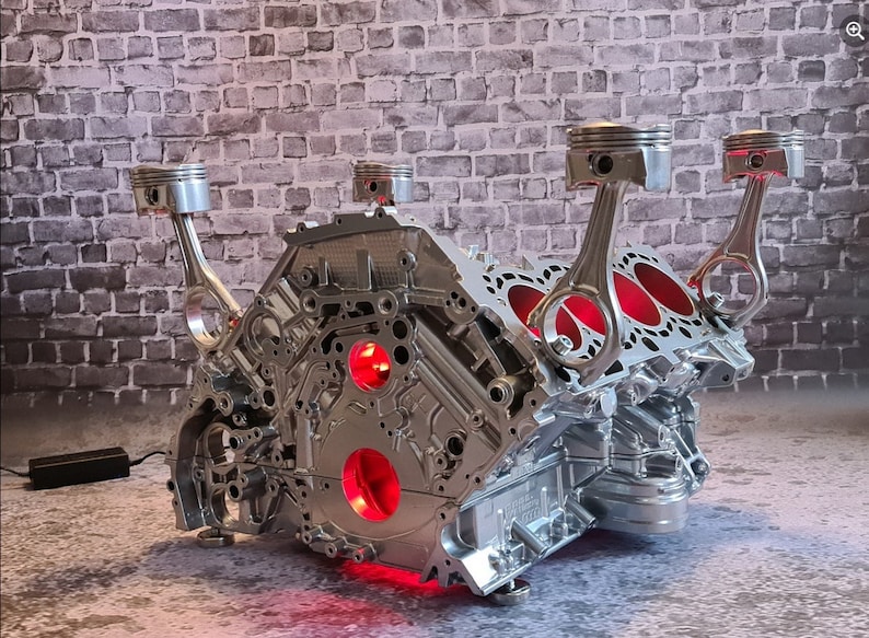 Audi RS6 S6 4.0l TFSI V8 Engine Block Coffee Table Block Motortisch ...