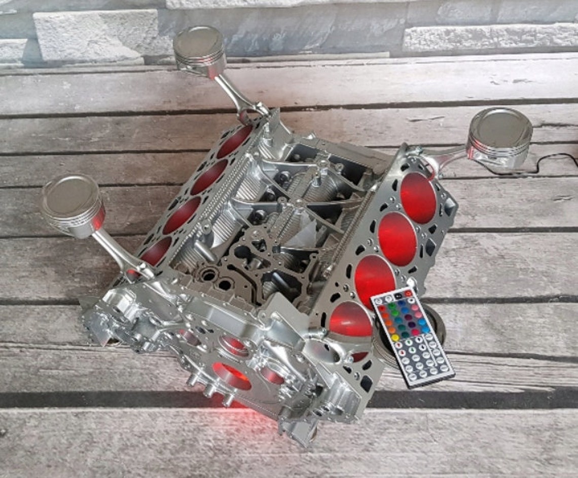 Audi A6 RS6 S6 4.2l V8 Engine Block Coffee Table Block Motortisch Tisch ...