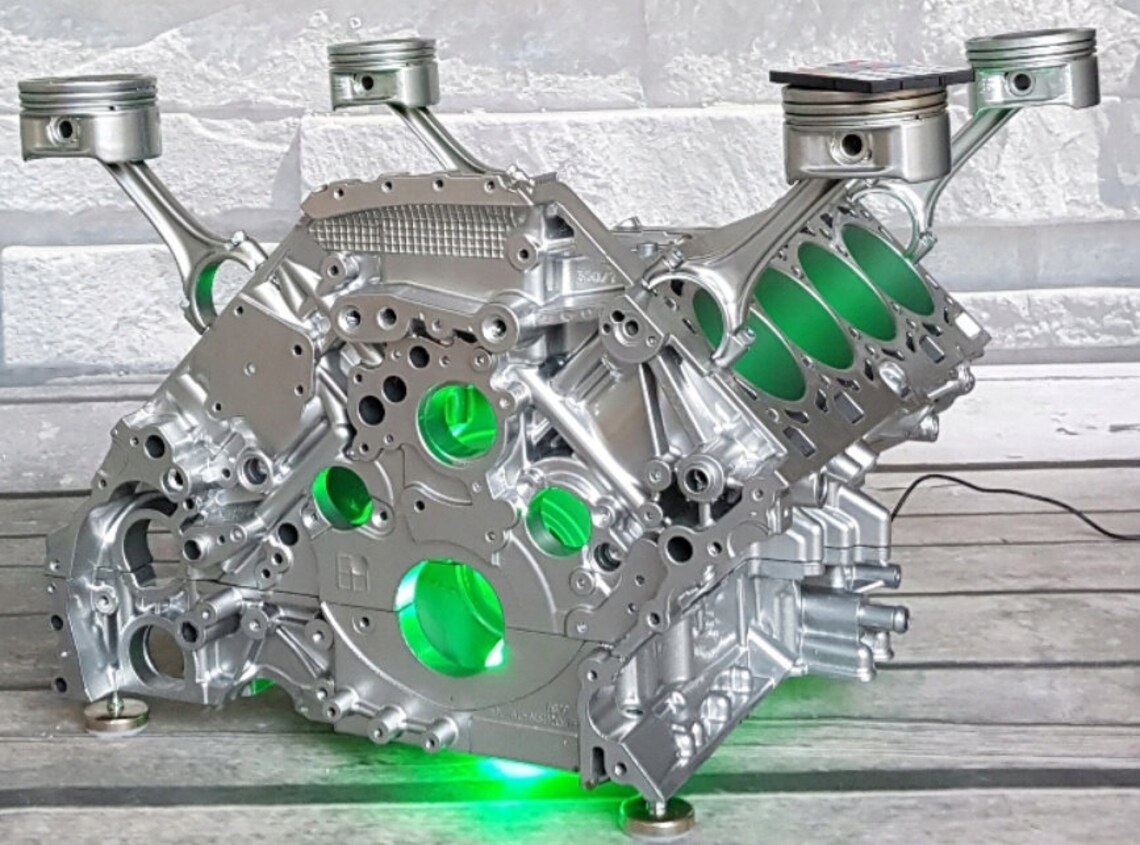 Audi A6 RS6 S6 4.2l V8 Engine Block Coffee Table Block Motortisch Tisch ...