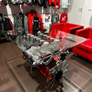Jaguar XJ12 V12 Engine Coffee Table Block Motortisch Tisch Motorblock ...