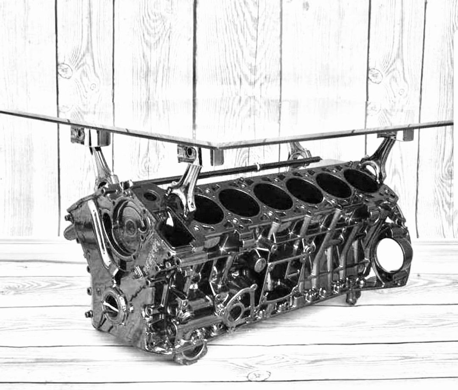 Mercedes Benz 6.0l W140 V12 UNIKAT Engine Block Coffee Table Block ...