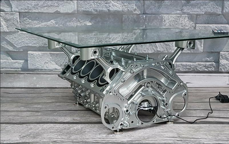 BMW N62 4.4l V8 Engine Block Coffee Table Block Motortisch Tisch ...