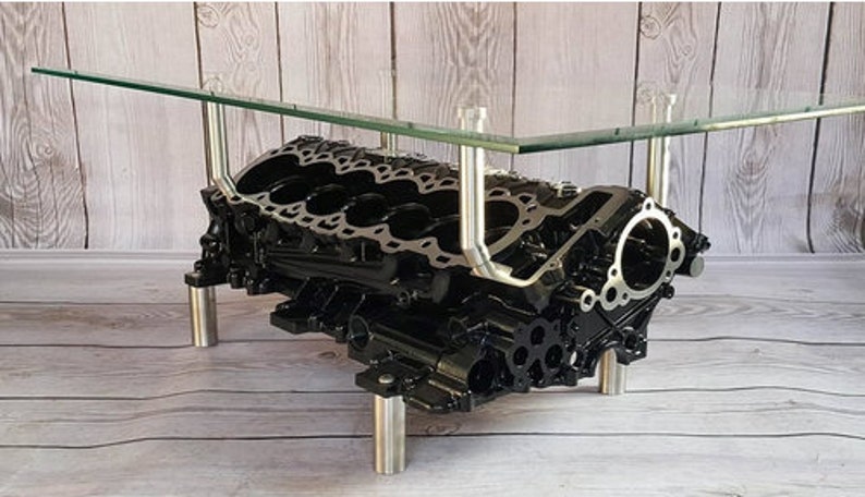 Lamborghini Aventador 6.5l V12 Engine Coffee Table Block Motortisch Tisch Motorblock Motor ...