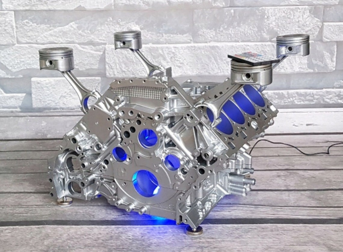 Audi A6 RS6 S6 4.2l V8 Engine Block Coffee Table Block Motortisch Tisch ...