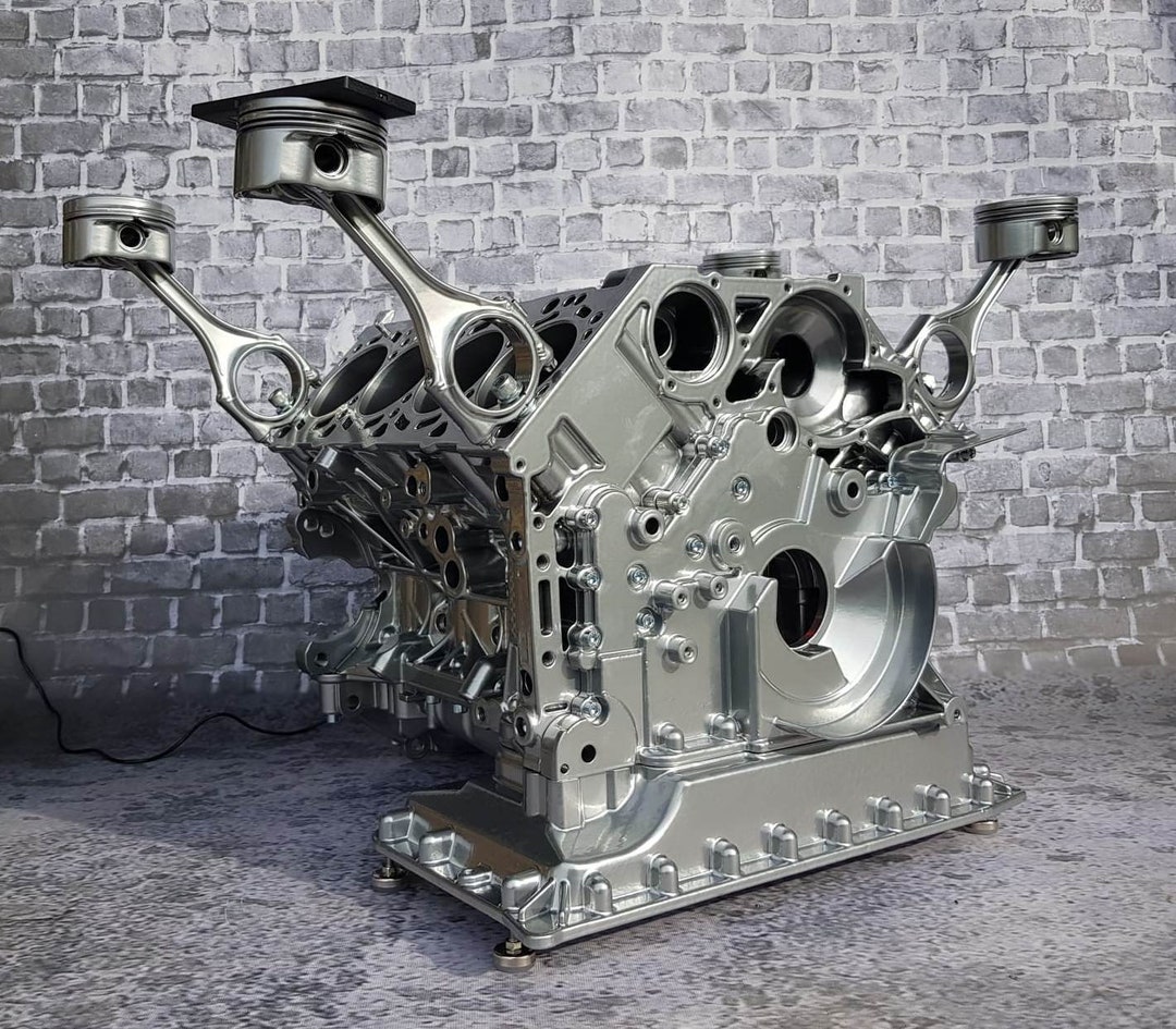 Audi A6 S6 RS6 4.2l V8 Engine Block Coffee Table Block Motortisch Tisch ...