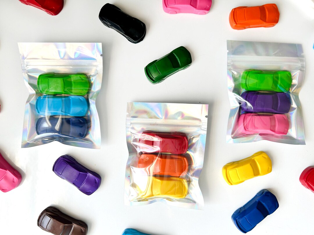 Car Shaped Crayon Party Favors | Easy Grip Crayon Set, Race Car Sports ...