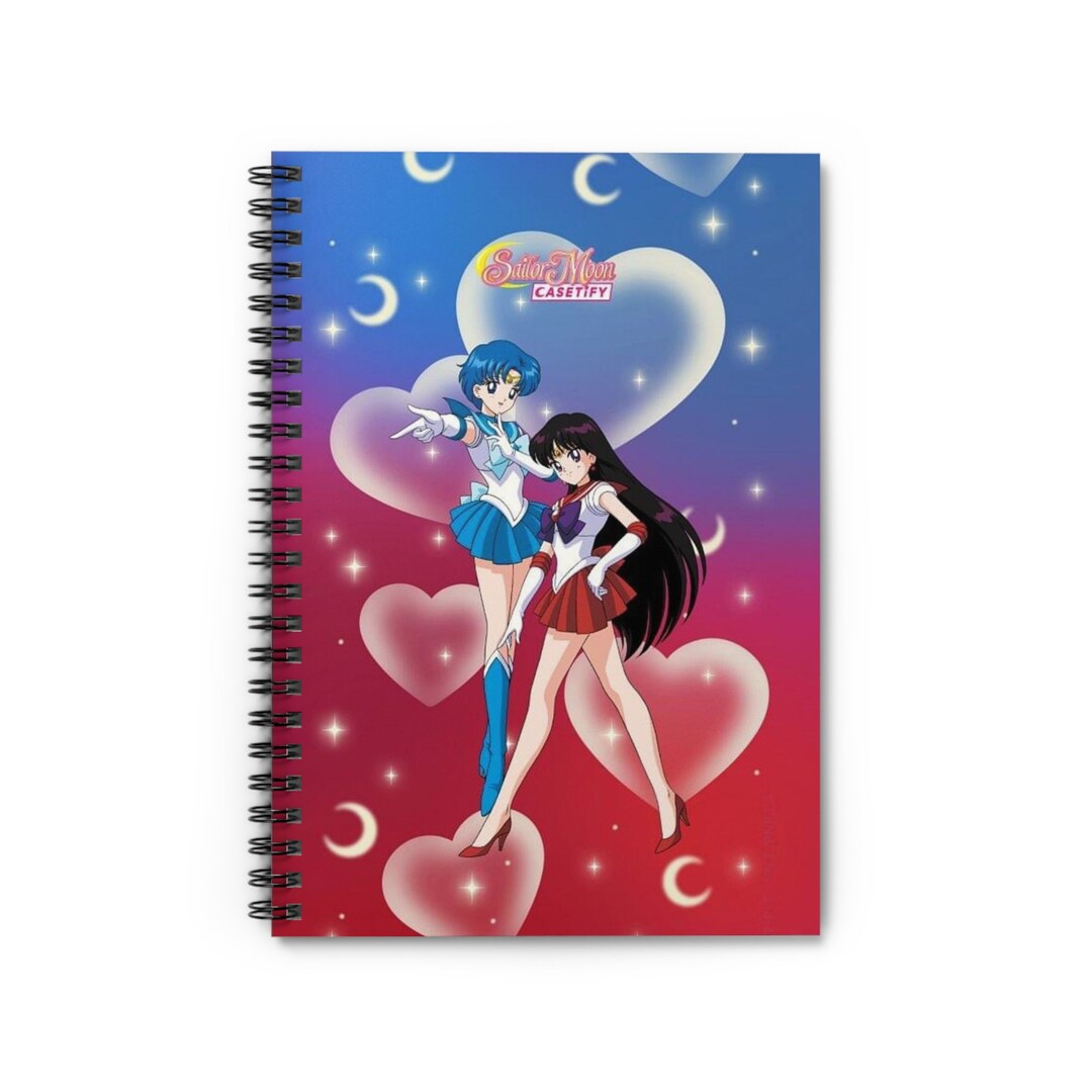 Sailor Mercury and Sailor Mars Spiral Notebook Ruled Line - Etsy