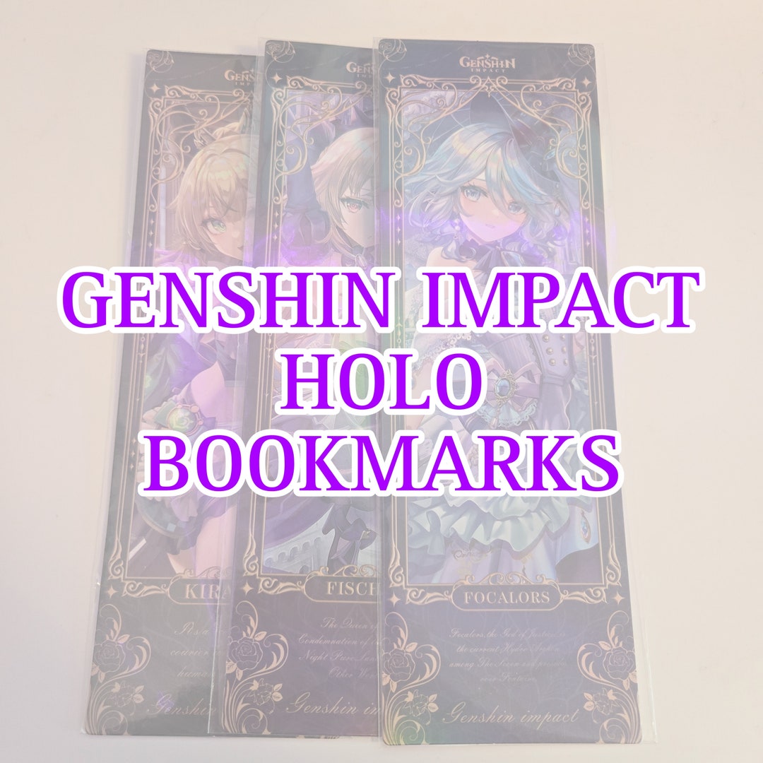 Genshin Impact Holo Bookmarks - Etsy