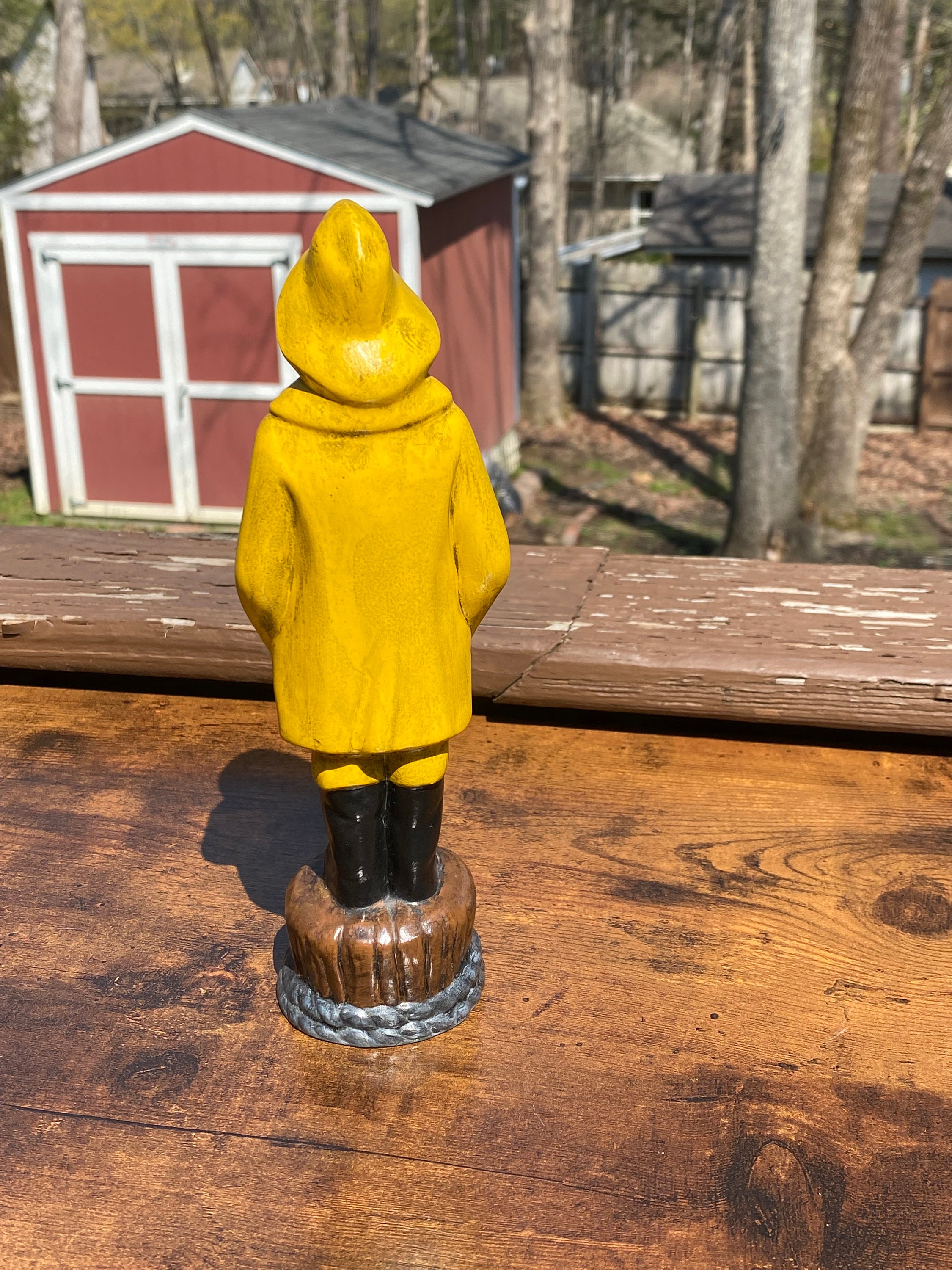 Vintage Ceramic Fisherman Yellow Rain Slicker Sea Captain Beard ...