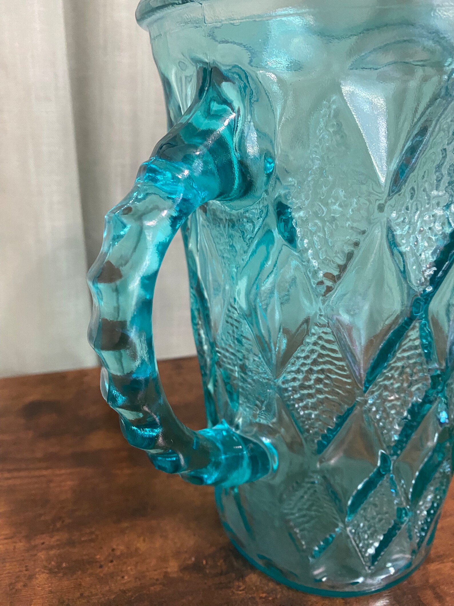 Vintage 1960s Blue Kimberly Design Pitcher by Anchor Hocking - Etsy