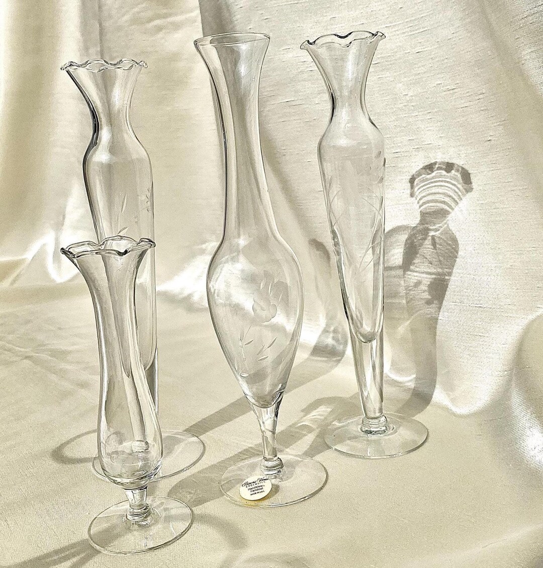 Vintage Princess House Crystal Bud Vases Heritage Collection - Etsy