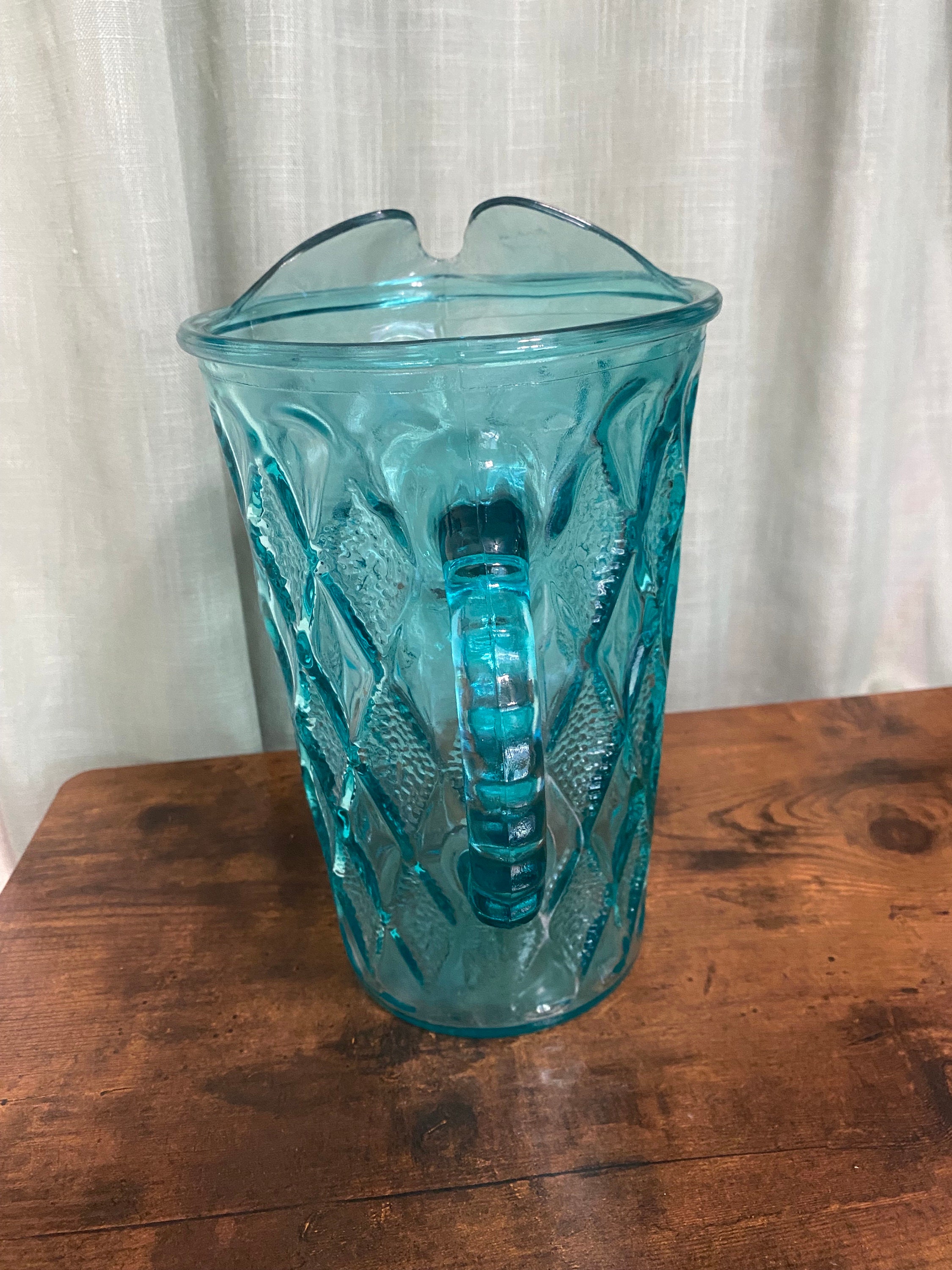 Vintage 1960s Blue Kimberly Design Pitcher by Anchor Hocking - Etsy