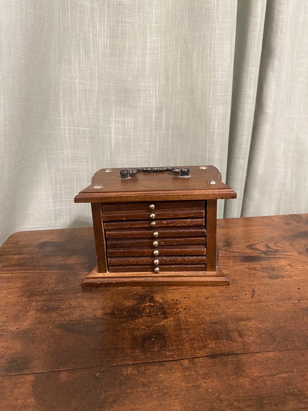 Vintage Mid Century Drawer Coaster Set Wooden Coasters Vintage Coaster ...