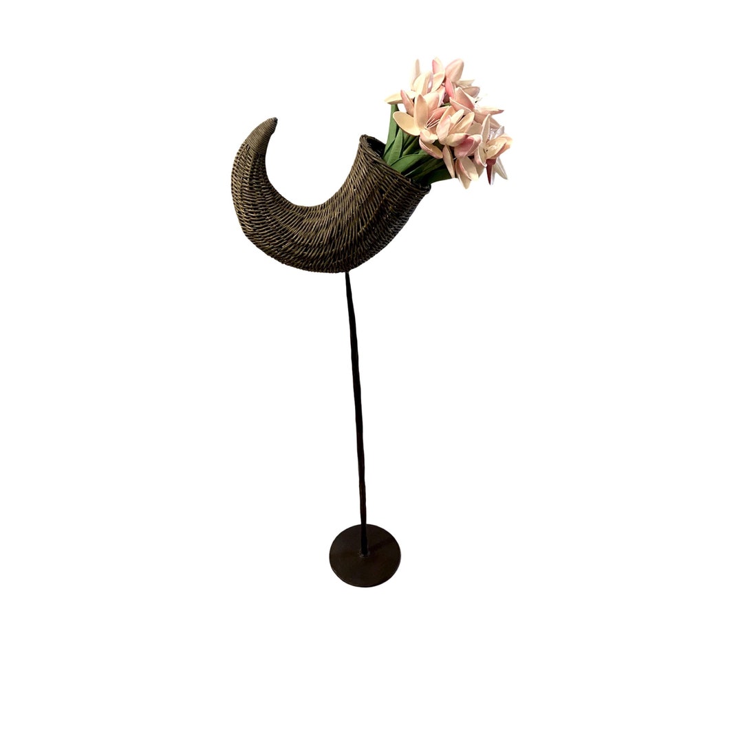 Cornucopia Basket With Cast Iron Stand 3.5ft - Etsy