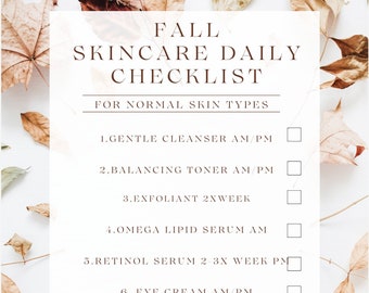 Printable Daily Skincare Checklist for Oily Skin Types - Etsy