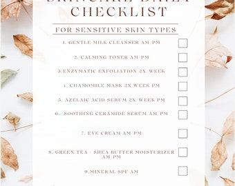 Daily Skincare Checklist - Etsy