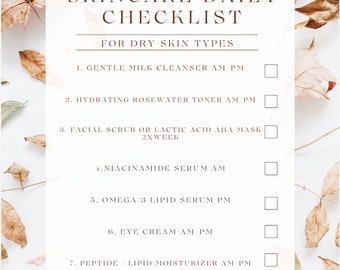 Printable Daily Skincare Checklist for Oily Skin Types - Etsy