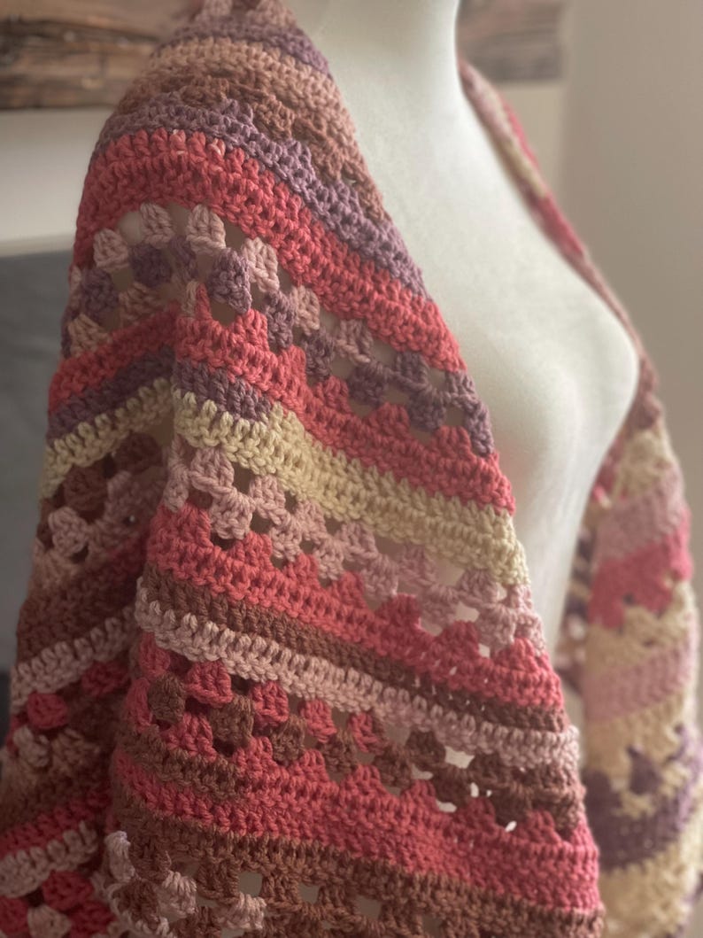 Crochet Boho “ice Cream” Shawl/ Scarf/ Wrap - Etsy