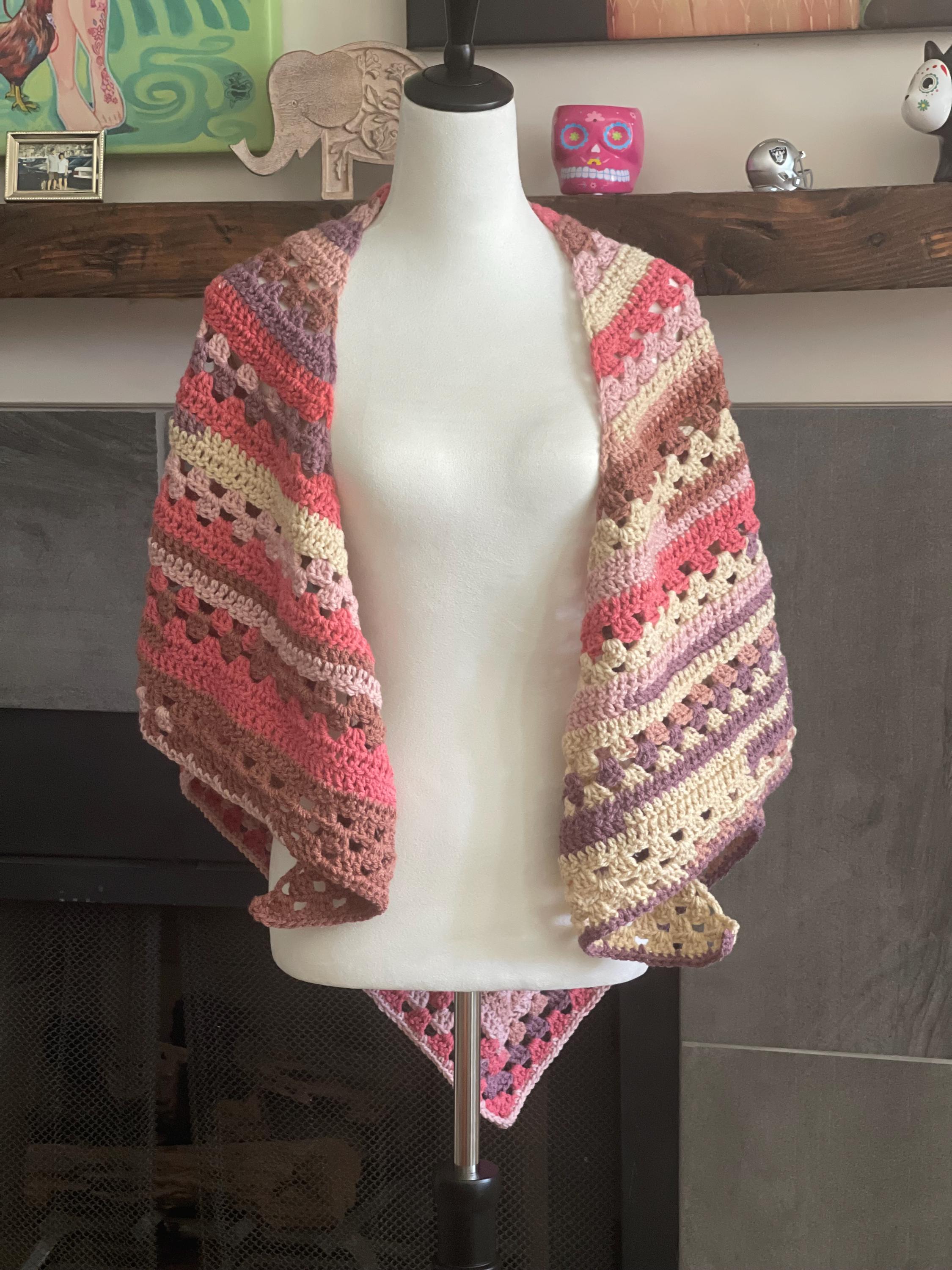Crochet Boho ice Cream Shawl/ Scarf/ Wrap - Etsy