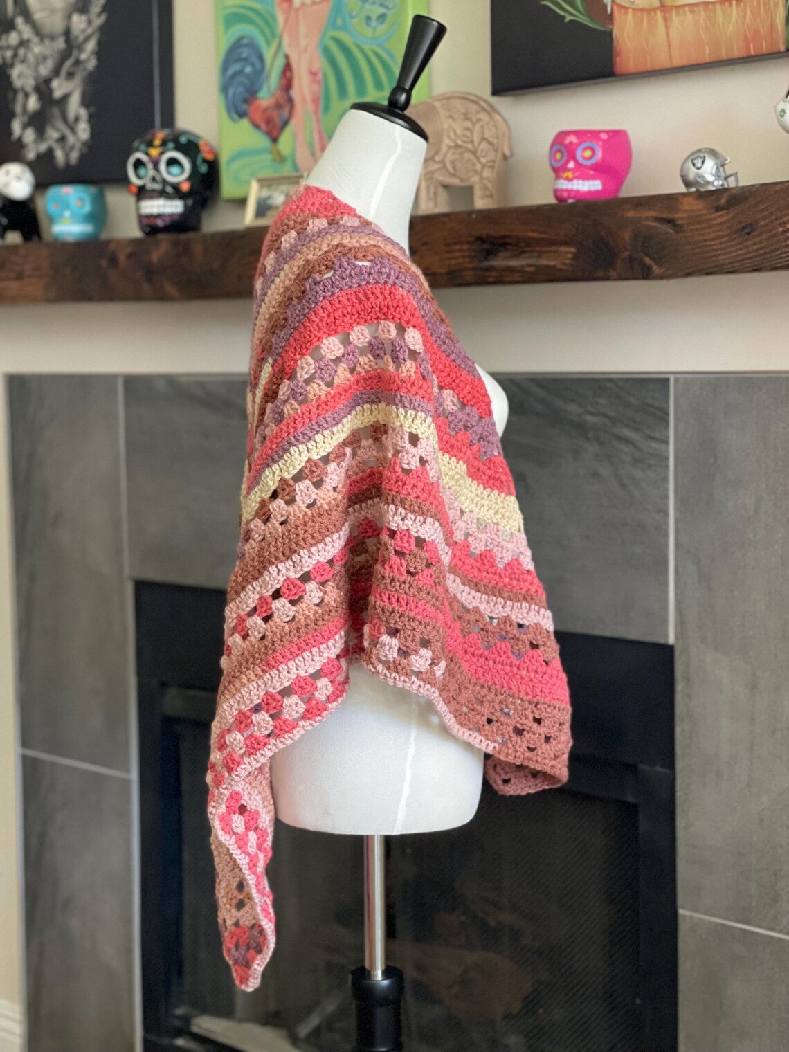 Crochet Boho ice Cream Shawl/ Scarf/ Wrap - Etsy